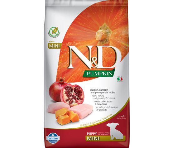 Farmina N&D Pumpkin Grain Free Puppy Chicken & Pomegranate Mini – Animo etc